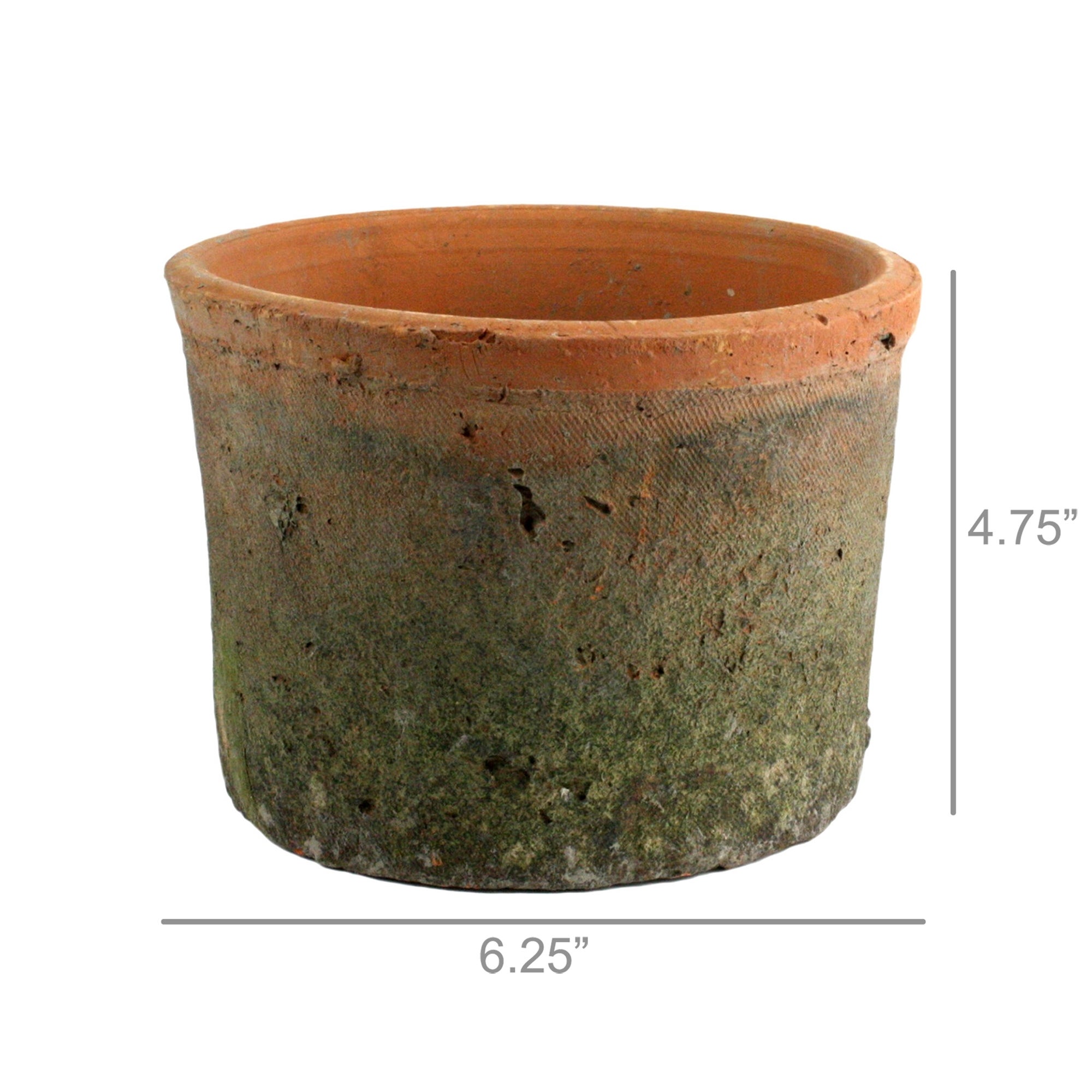 RUSTIC TERRA COTTA CYLINDER - SM - ANTIQUE RED | leaf [ HOME • GIFT ...